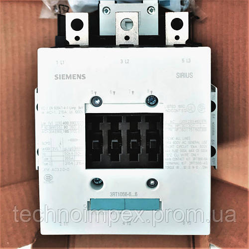 Купить Контактор SIEMENS SIRIUS 90kW 215A 2NO 2NC катушка AC/DC 220 ...