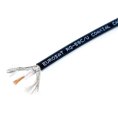Кабель коаксіальний, RG-58C/U, багатожильний, 50 Ом, 5.0мм, 1м (ID ...