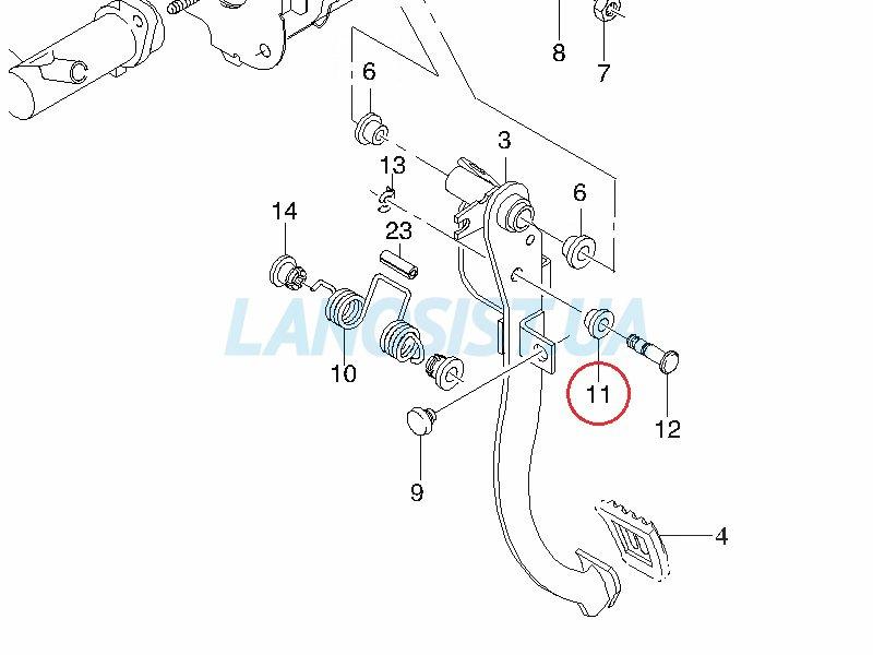 Купить Втулка оси педали сцепления Ланос Авео Эпика GM 94535310, цена ...