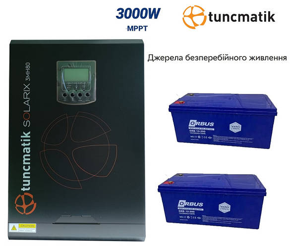 Источник бесперебойного питания Solarix 3kW 24V MPPT 100А инвертор +gel ...