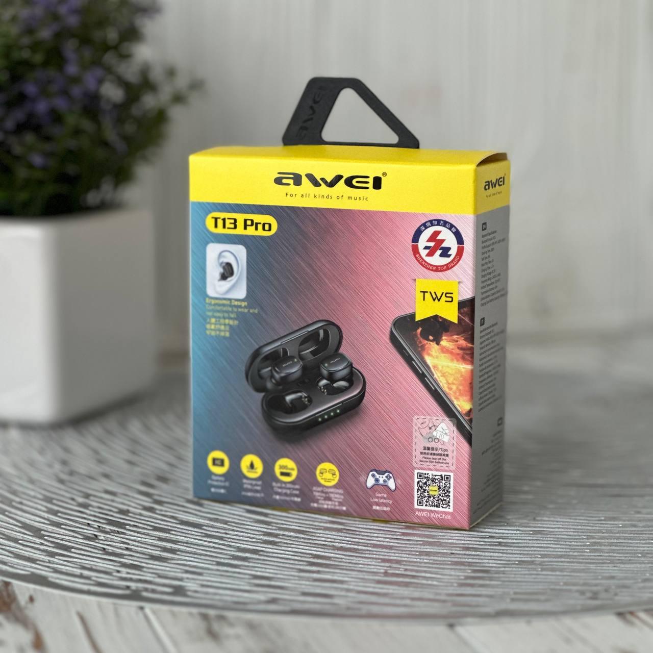 Купити Бездротові навушники Awei T13 Pro TWS IPX6 45/300мАч Bluetooth ...