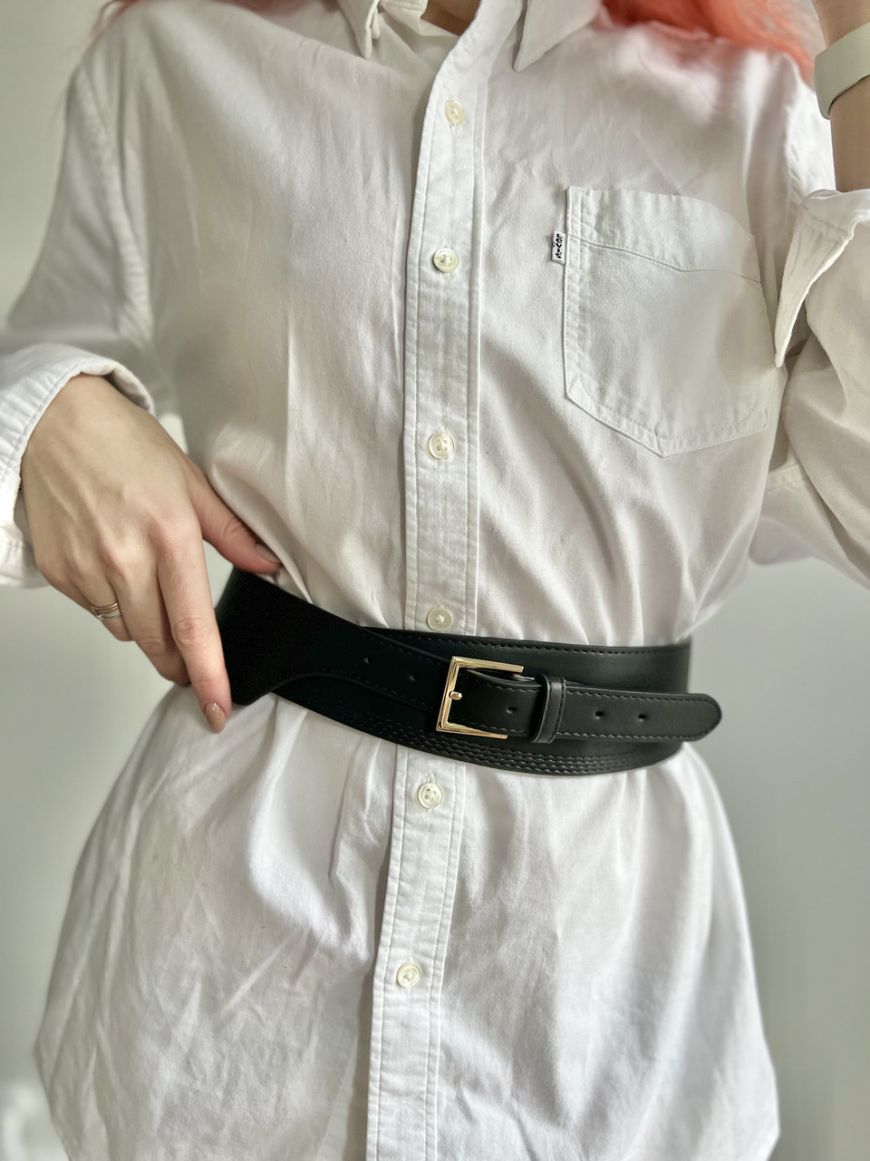 Купить Пояс баска женский широкий на талию с золотистой пряжкой, ремень ...