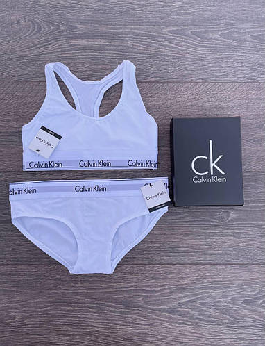 Комплект Женского Белья Кельвин Кляйн Calvin Klein Серый Топ Стринги ...