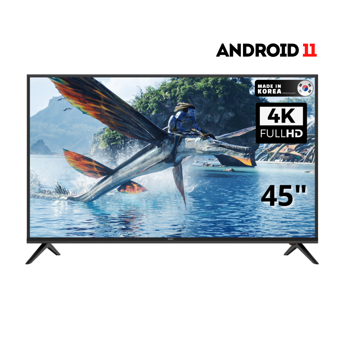Акція! Пульт + телевізор Sony 45" Smart TV/WiFi/FullHD/DVB-T2/C/S/ Android 13.0+ ТВ пульт, ціна ...
