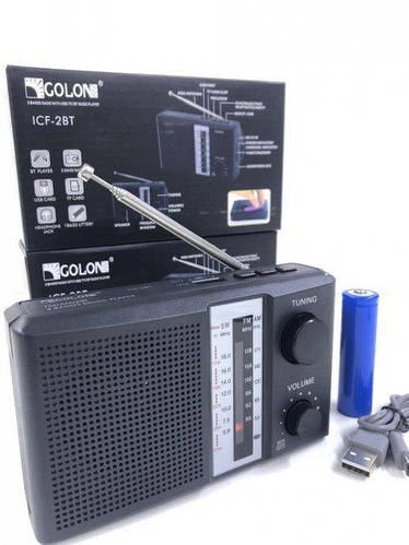 Портативный всеволновой FM-радиоприемник Golon ICF 2 с USB и bluetooth (ID#1754214191), цена ...