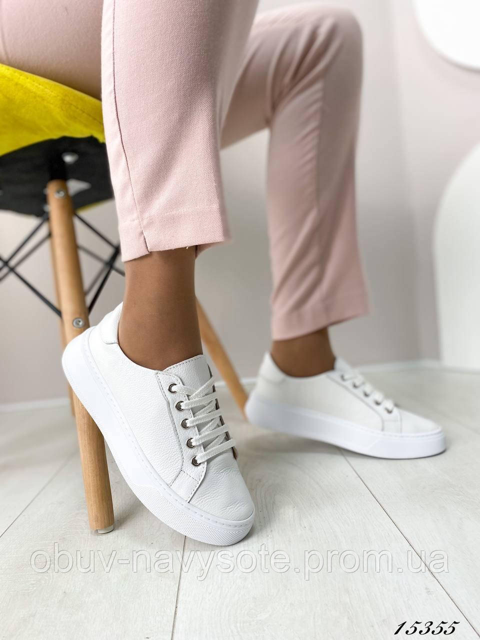 Купить Жіночі кеди білі шкіряні цена 1190 грн — Prom Ua Id 1754225179