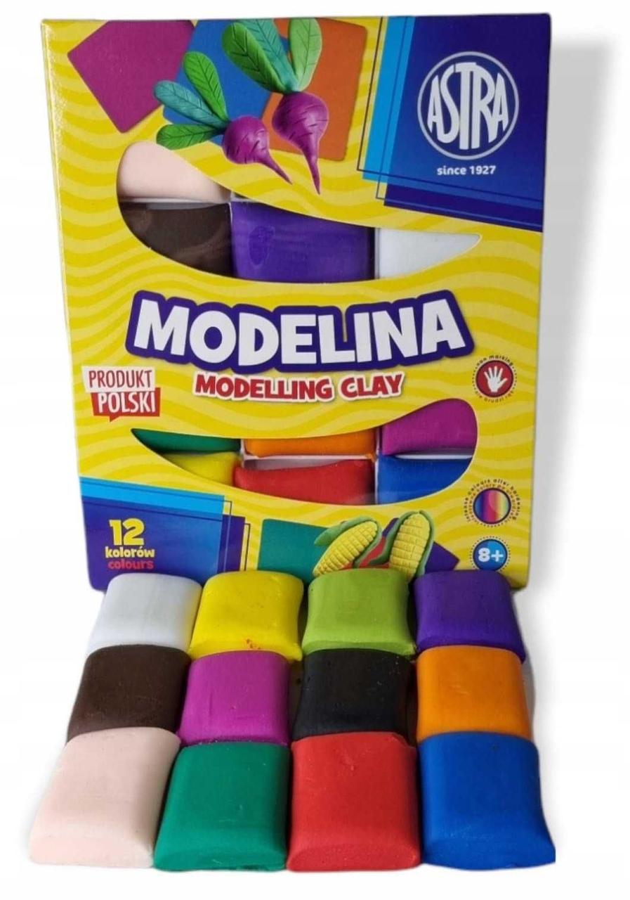 Полімерна глина для ліплення ASTRA MODELINA,6-12 кольорів, ціна 581 грн ...