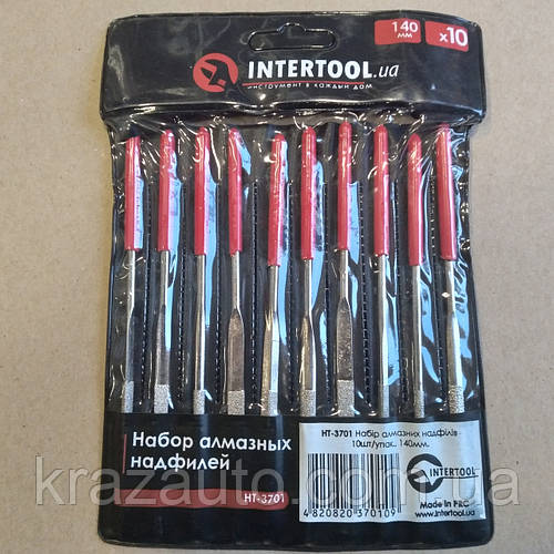 Набір алмазних надфілей 10 шт./патак., 140 мм INTERTOOL HT-3701 (ID#1754260089), ціна: 165 ...