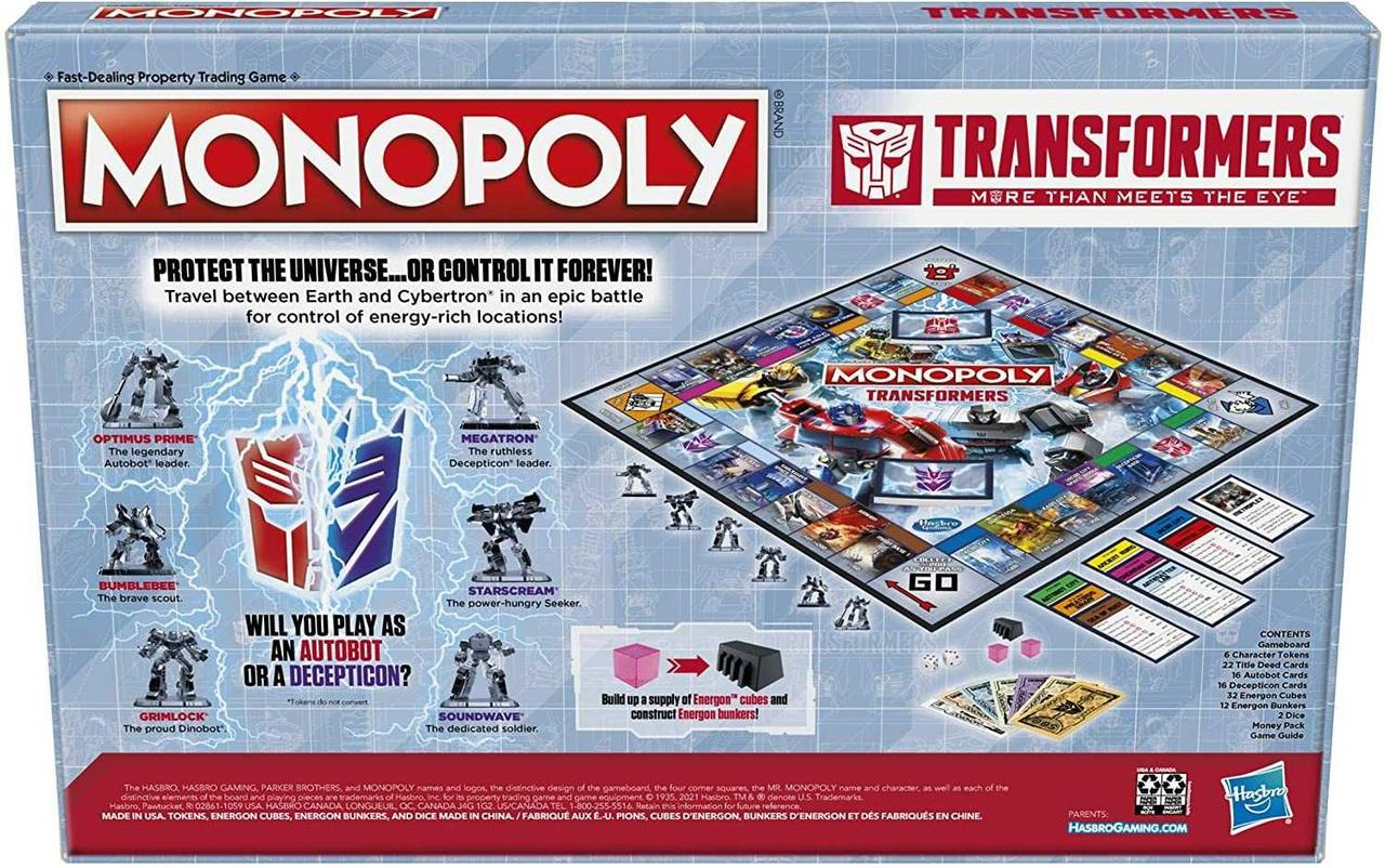 Купити Monopoly Transformers монополія для дітей F1660 board game ...