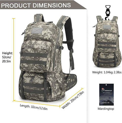 Купить Mardingtop Assault Tactical Backpack 40L, MOLLE ...