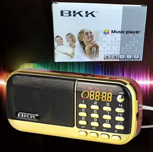 Купить Хороший аккумуляторный радиоприемник с ФОНАРИКОМ BKK B836 ...