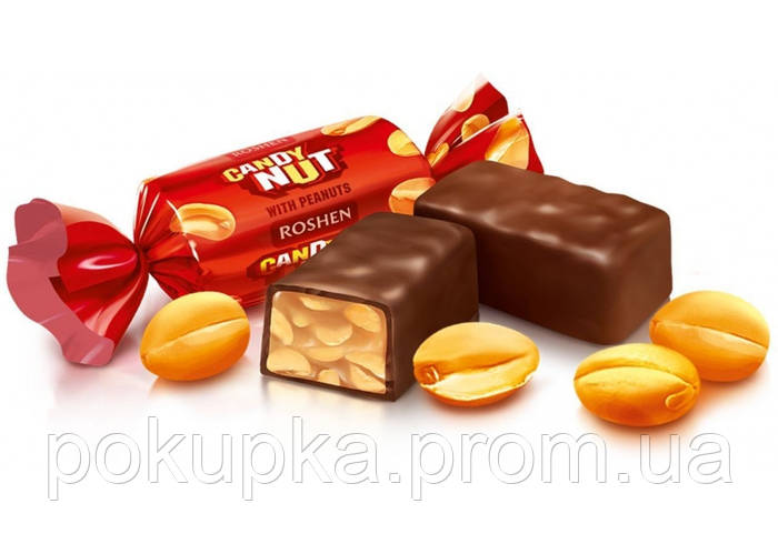 Цукерки Candy Nut м'яка карамель з арахісом ROSHEN 1кг (ID#1754653883 ...