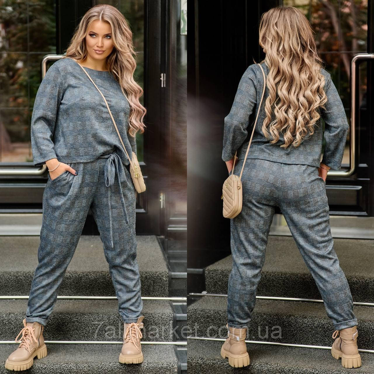 ᐉ ≡ Костюм 2-ка женский брючный трикотаж (54-60)(2цв)"LARA-4" недорого ...