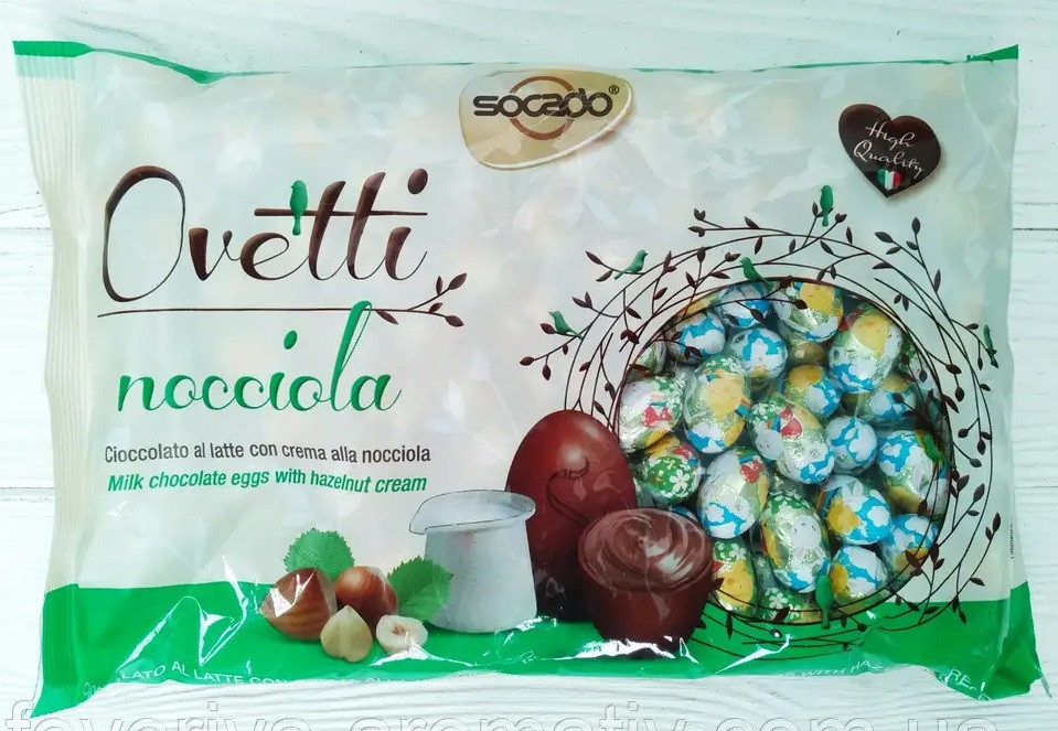 Конфеты Сокадо Яйца из Молочного Шоколада и Лесным Орехом Socado Ovetti ...