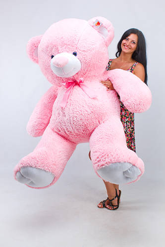 Большой Плюшевый медведь 200 см розовый , Мишки 2 метра, подарок для ...