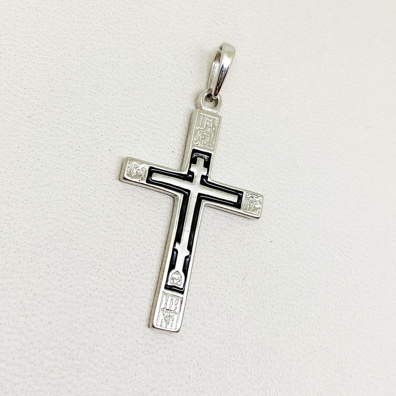 Православный Крест Серебряный с Эмалью 2,8 Г — Купить Недорого на Bigl ...