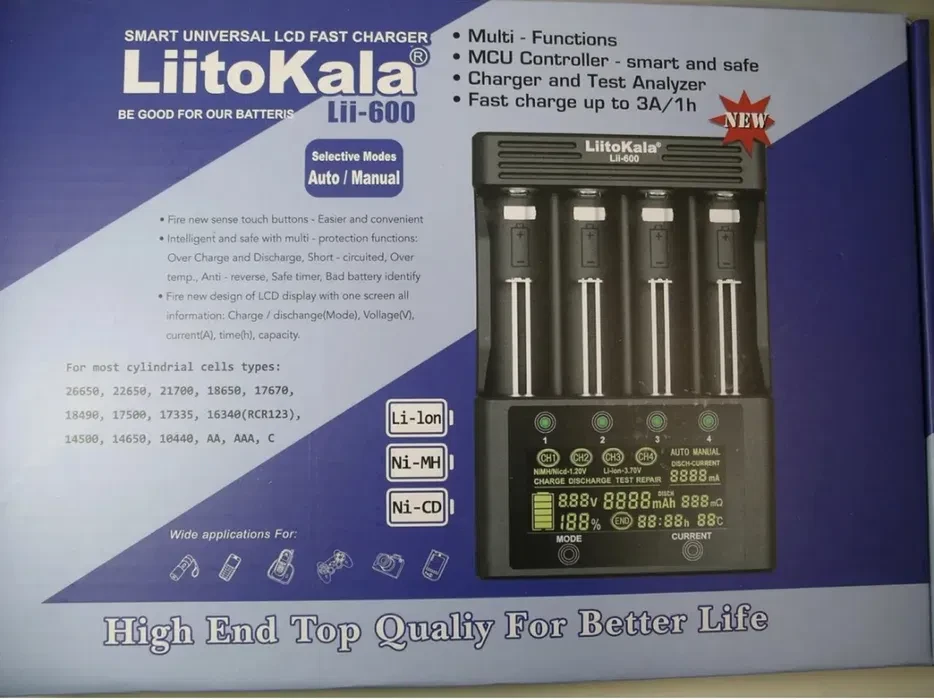 Купити Універсальне зарядне Litokala Lii-600, ціна 1800 ₴ - Prom.ua (ID ...