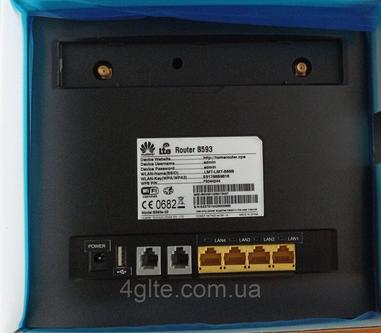 4G Wi-Fi роутер Huawei B593s-22 (4 LAN, Mimo, USB, Phone), цена: 2975 ...