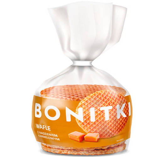 Купить Вафлі голландські карамельні, Bonitki, 400 г, цена 105 ₴ — Prom ...