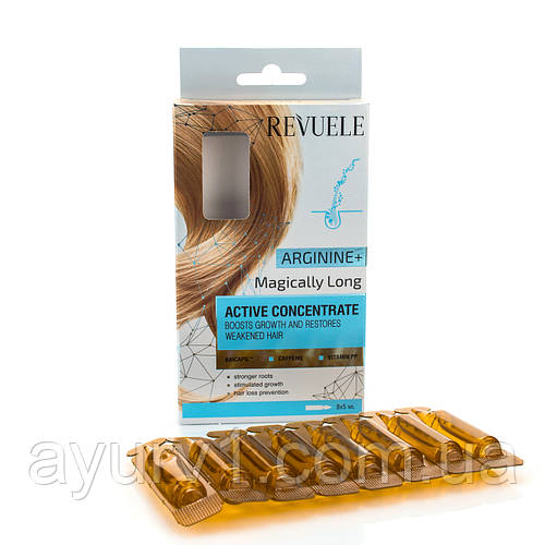 Ампулы для роста волос с аргинином, Arginine+ Magically Long, Revuele ...