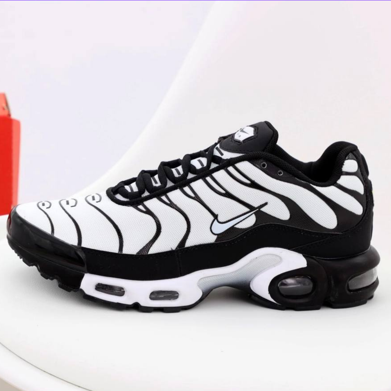 Кросівки чоловічі та жіночі Nike air max TN+ white black / Найк аір ...