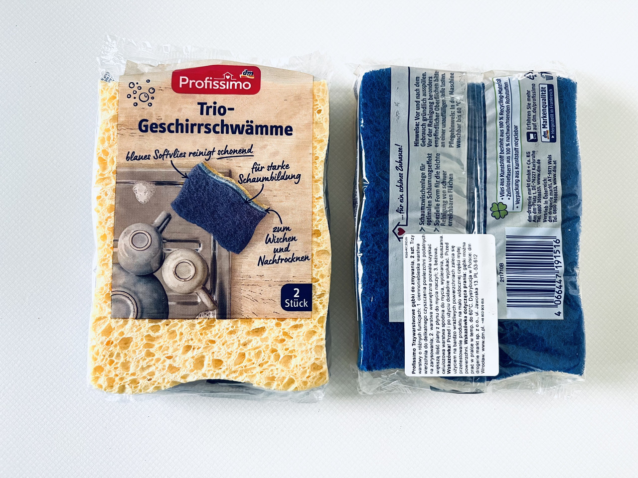 Купити Губка потрійна Profissimo dm для миття посуду, ціна 60 грн ...