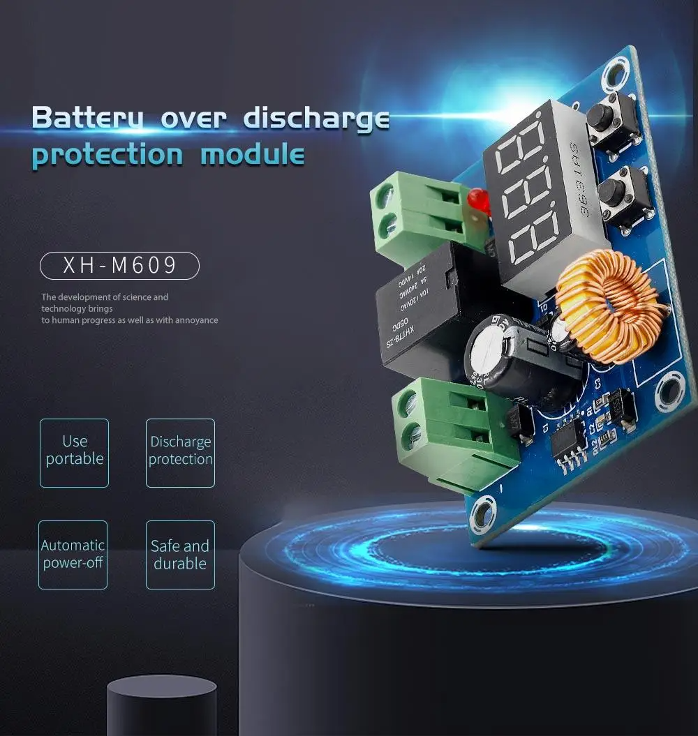XH-M609 Контроллер, модуль управления зарядкой 12-36V плата защиты ...