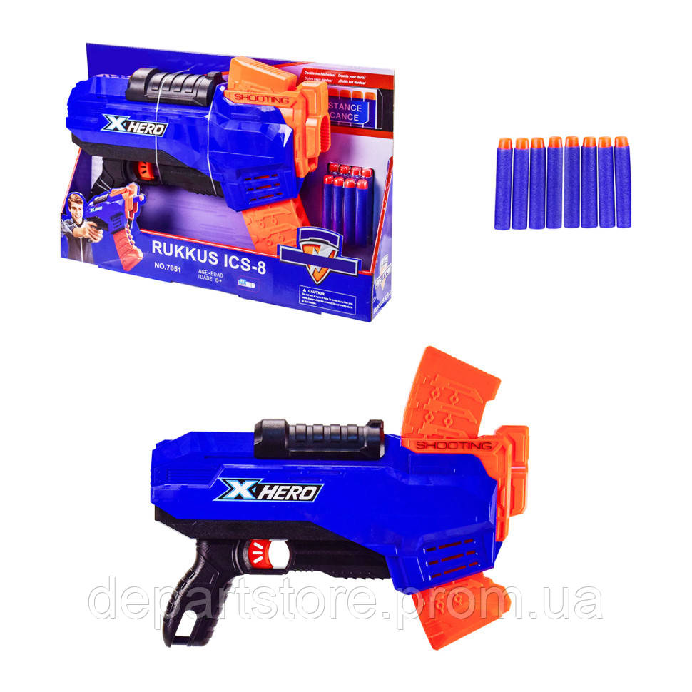 Игровой Бластер с Поролоновыми Пулями Bambi 7051 Длина 33 См — Купить ...