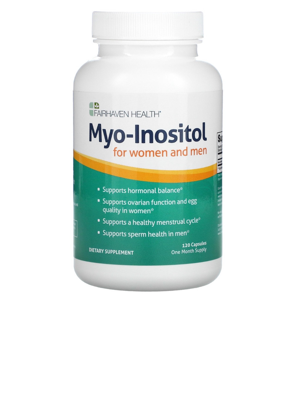 Myo-inositol. Fairhaven Health, міоінозитол, для жінок і чоловіків, 120 ...