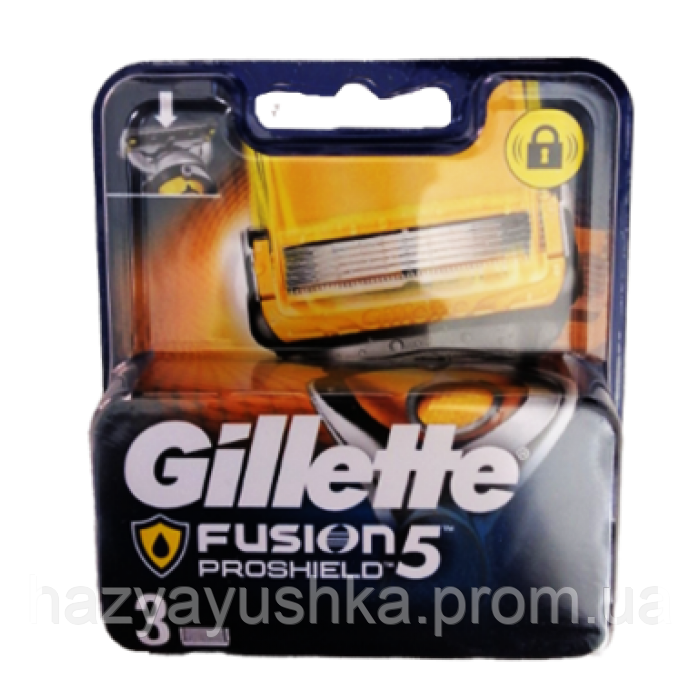 Касети для гоління Gillette Fusion Proshield 5 лез 3 шт., цена 352 грн ...