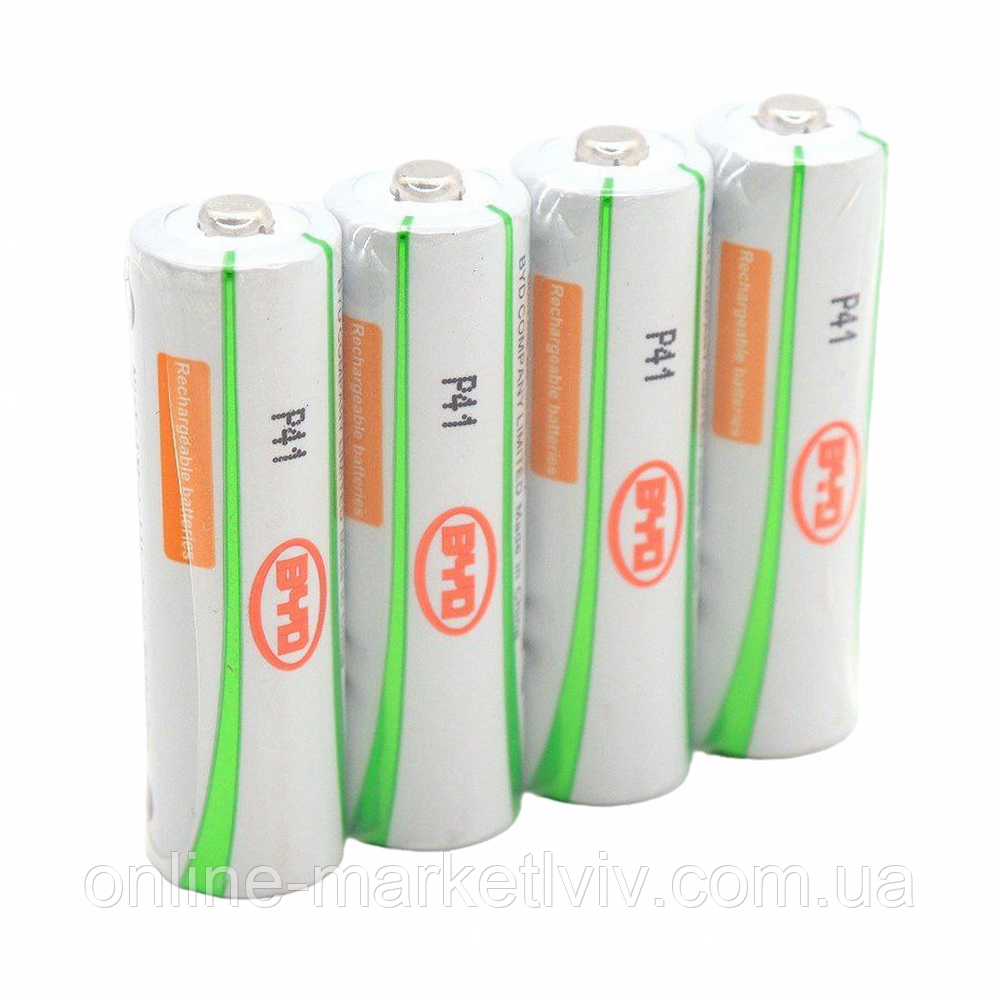 Купити 4 шт, Акумулятор AA (R6) 2000 мАг, 1,2 В, Ni-MH, BYD / Нікель ...