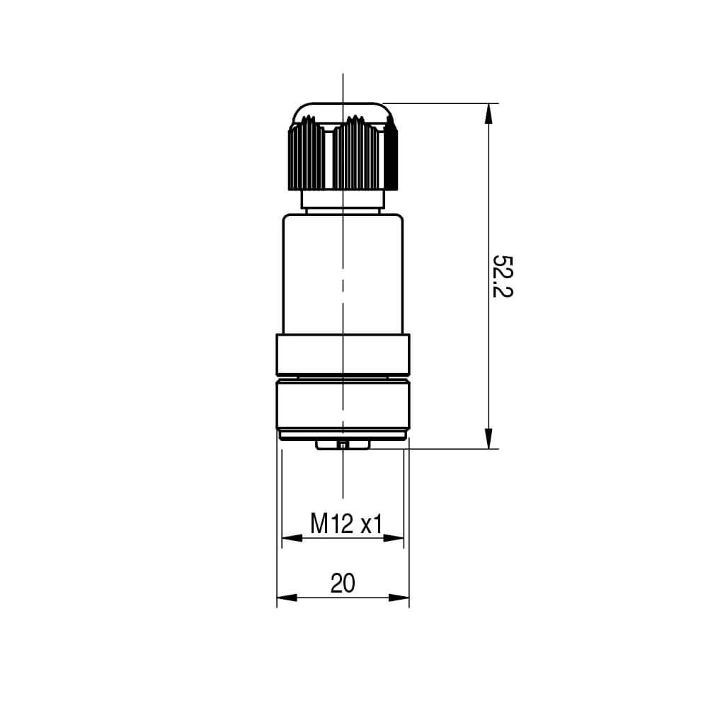Купить Разъем (коннектор) M12 4-pin, мамка, винтовое соединение, CL12 ...
