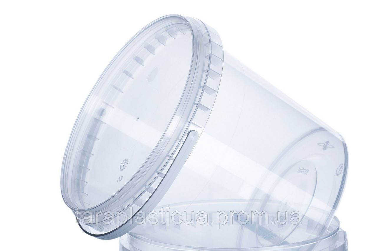 Купити Відро (тара) пластикове харчове 1 л кругле прозоре, ціна 10.53 ...