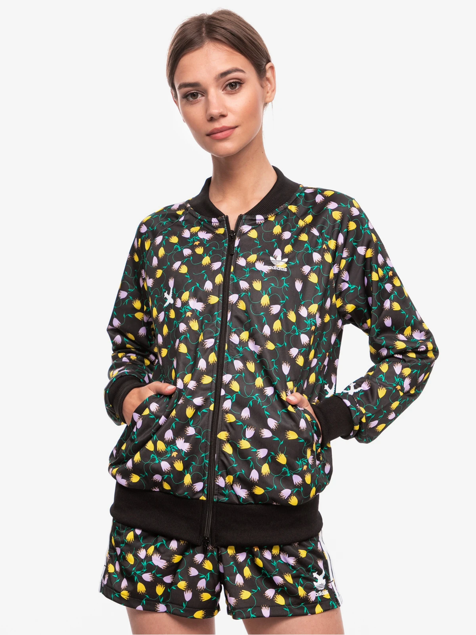 Оригинальная женская олимпийка Adidas Allover Print Originals, S - 34 ...
