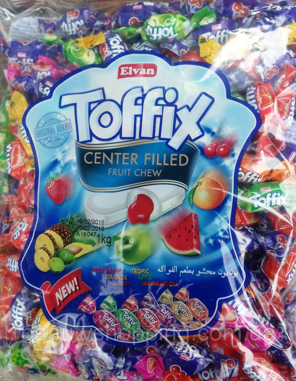 Купить Toffix тофикс жевательные фруктовые конфеты в ассортименте 1 кг ...