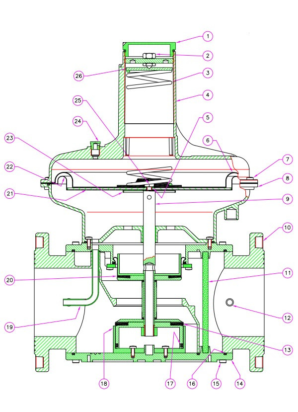 Купить Регулятор давления отсечной Madas RG/2MC Dn 80 с фланцевым соединением 13-27 mbar, цена ...