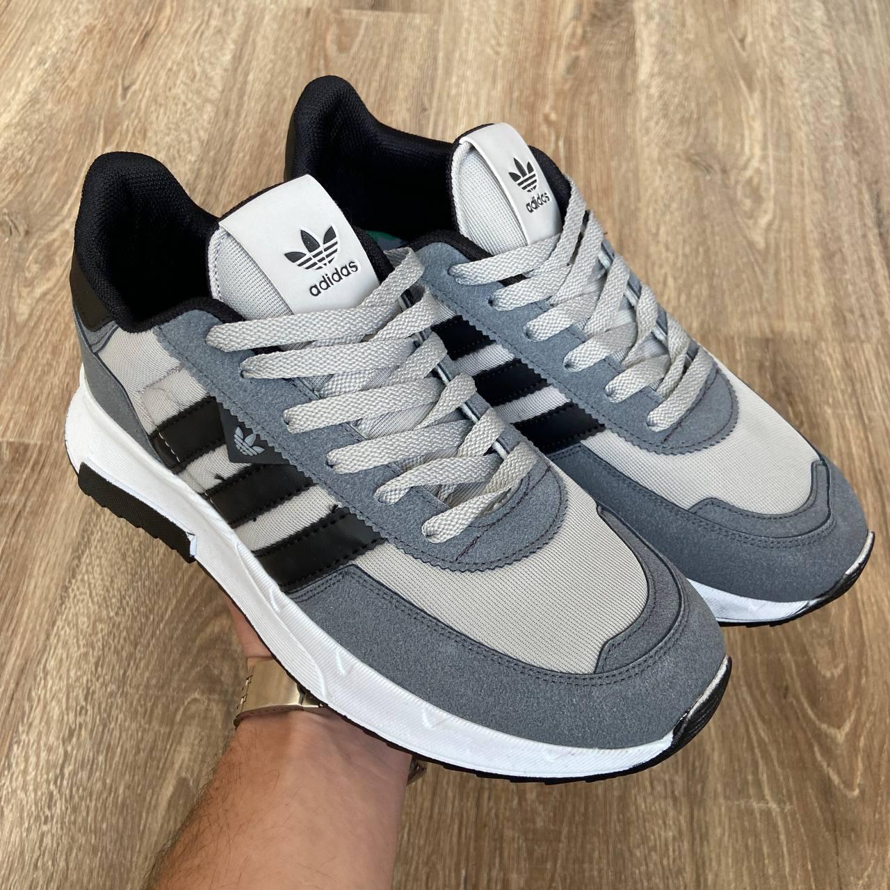 Купити Чоловічі кросівки Адідас сірі білі кросівки Adidas замша ...