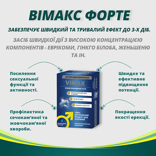 Вимакс форте Vimax forte усиленная формула капсулы №4 4406 Киев (ID ...