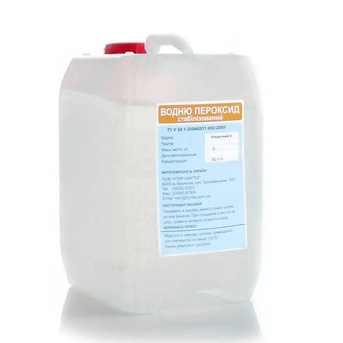 Купити Пероксид (перекис) водню 50%, 5кг МЕДИЧНИЙ, ціна 475 грн - Prom ...