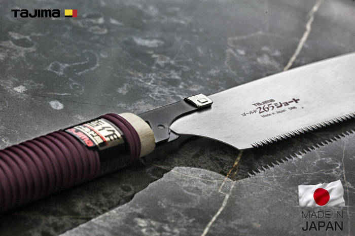 Пила ручная японская по дереву TAJIMA Japan Pull GNC-265ST ротанговая короткая ручка 265 мм ...