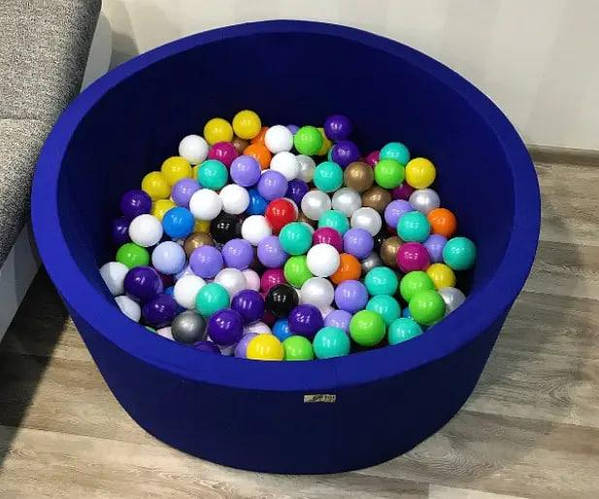 Сухой бассейн с шариками в комплекте 200 шт синего электрического цвета ...