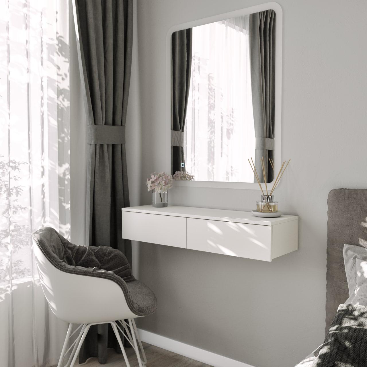 Подвесной туалетный стол для макияжа с двумя выдвижными ящиками FT-226 ...