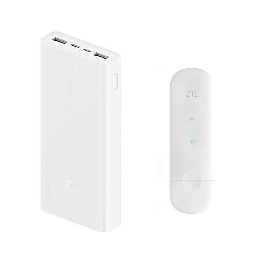 Комплект "4G LTE Wi-Fi роутер ZTE MF79U + Power Bank 20000 mAh Xiaomi 3 ...