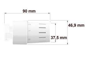 Термостатична головка Simplex Standard TK TC-S3 з клемним з'єднанням з установкою нуля біла (ID ...