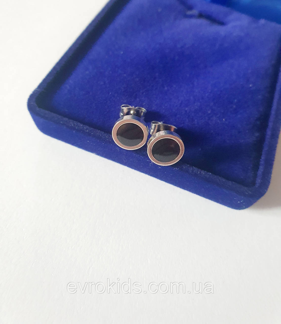 Серьги гвоздики шарики из медицинской стали черные (ID#1758025977 ...
