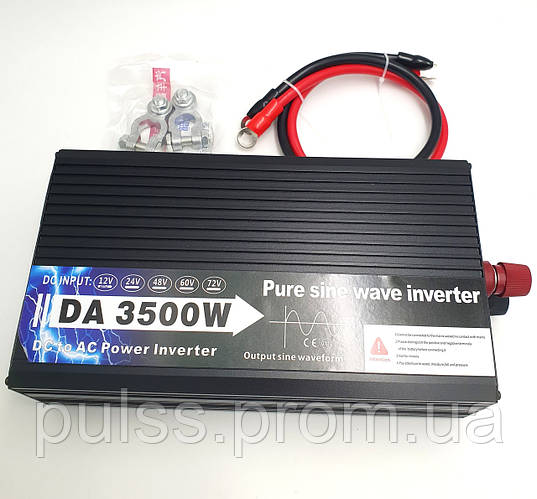 Автоінвертор 12V-220V перетворювач напруги чистий синус для котла ...