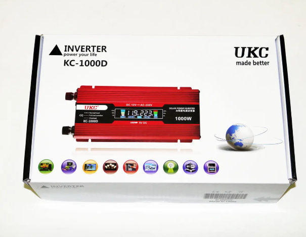 Преобразователь, напряжения с 12V на 220V 1000W UKC AC/DC KC-1000D, инвертор, Power Inverter ...