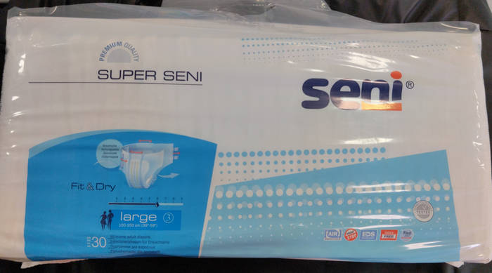 Подгузники для взрослых SUPER SENI (Large 3) 30шт (ID#1758544667), цена ...