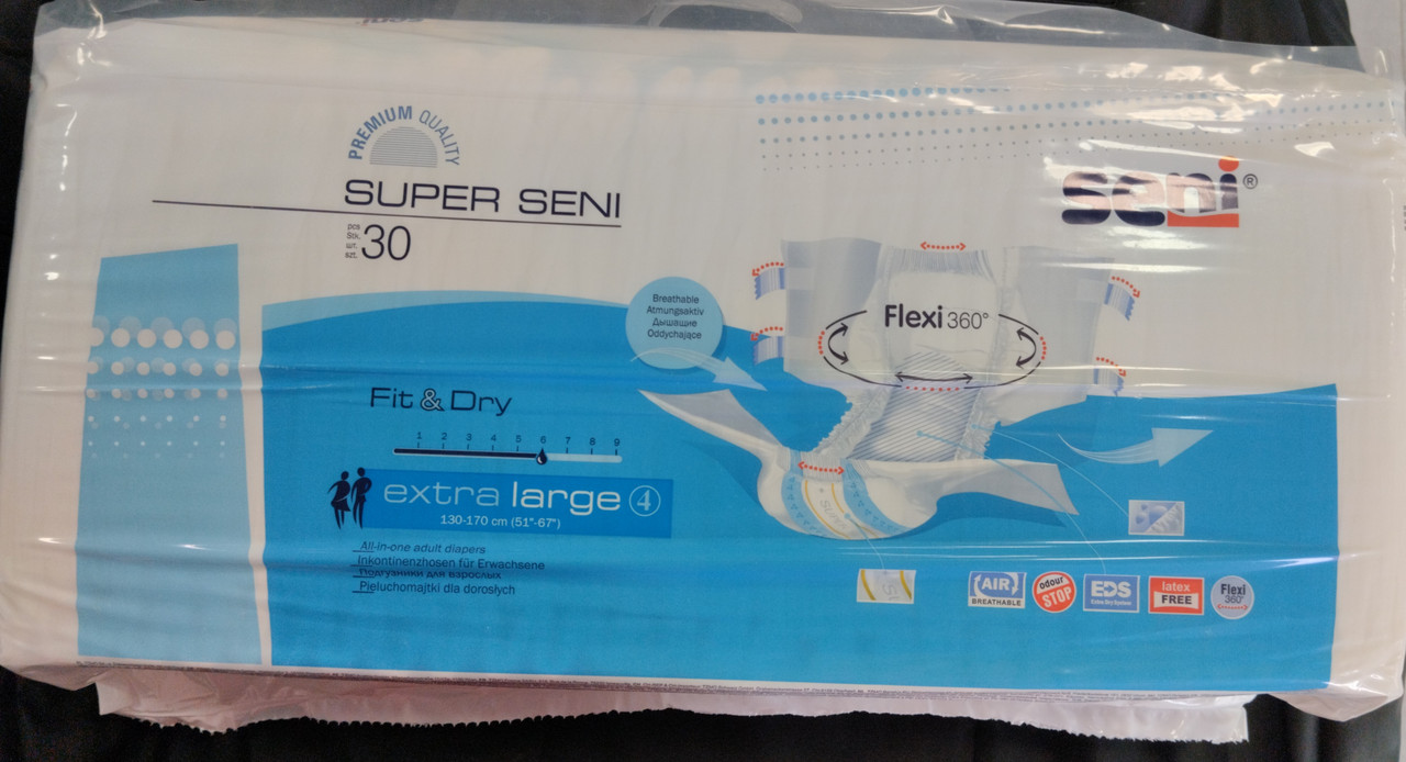 Подгузники для взрослых SUPER SENI (Extra Large 4) 30шт (ID#1758546956 ...