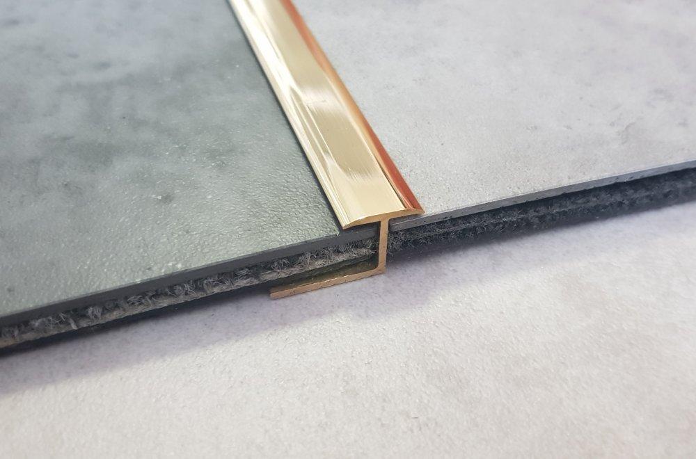 Латунный гибкий Т образный для плитки 14мм профиль Z12 стыковочный 2.5 ...